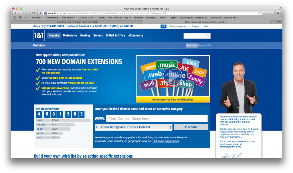 1and1.com Tops 4 Million New gTLD Pre-Reservations; Adding 1.5 Million ...