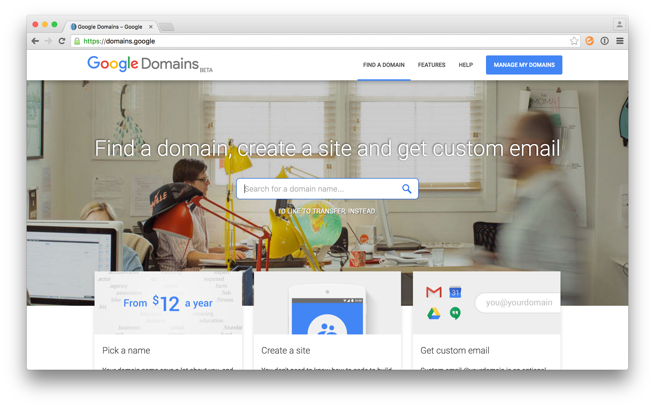 Google Moves Its Domain Name Registrar To Domains.Google