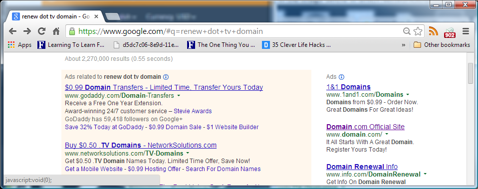 Network Solutions and .50 .TV Domains